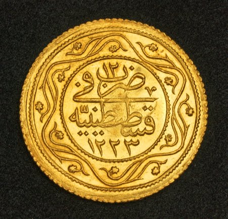 Ottoman Empire 2 Rumi Altin Gold Coin, Sultan Mahmud II, minted in 1818 ...