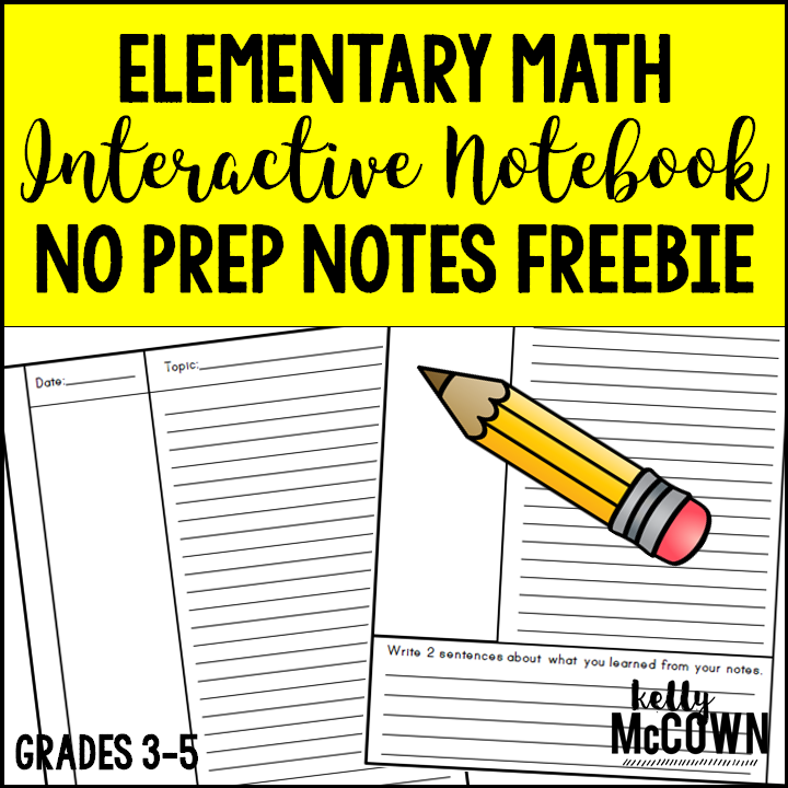 Kelly McCown: Elementary Interactive Notebook NO PREP Notes {FREEBIE}