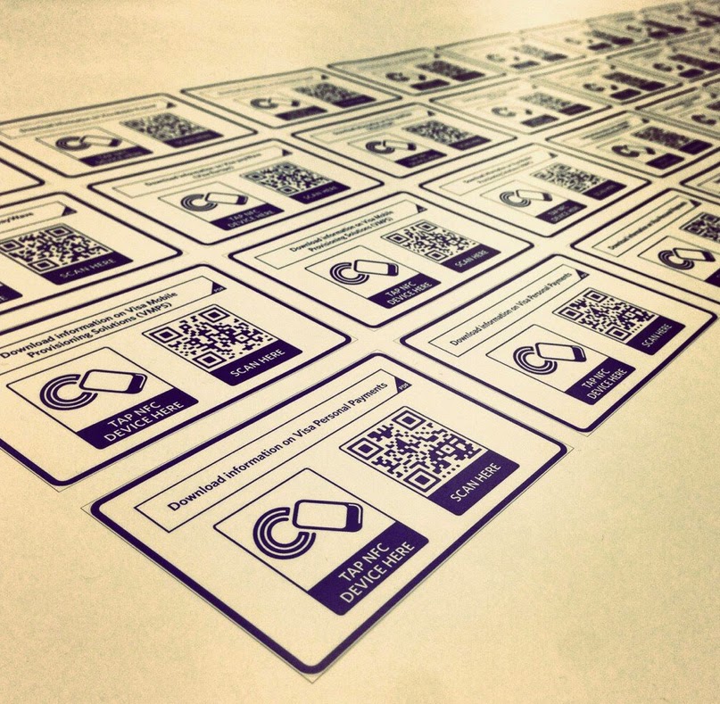 NFC Stickers and Tags: NFC Stickers for Visa with QR Code