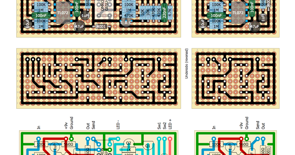 Perf and PCB Effects Layouts: Tails Bypass Looper