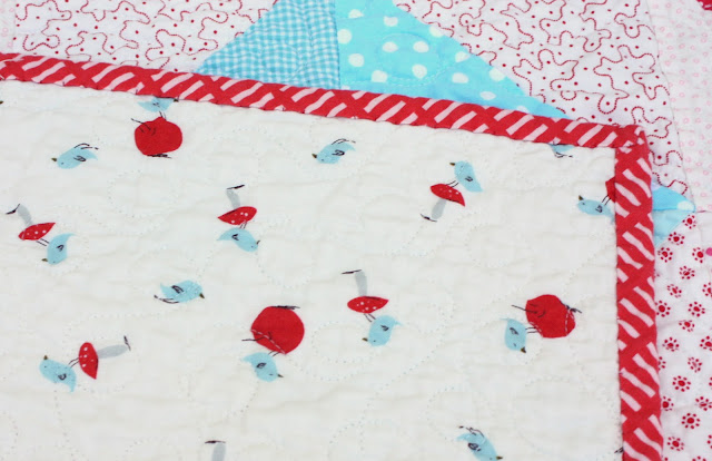 Red, Pink and Aqua Half Square Triangles - Diary of a Quilter - a quilt ...