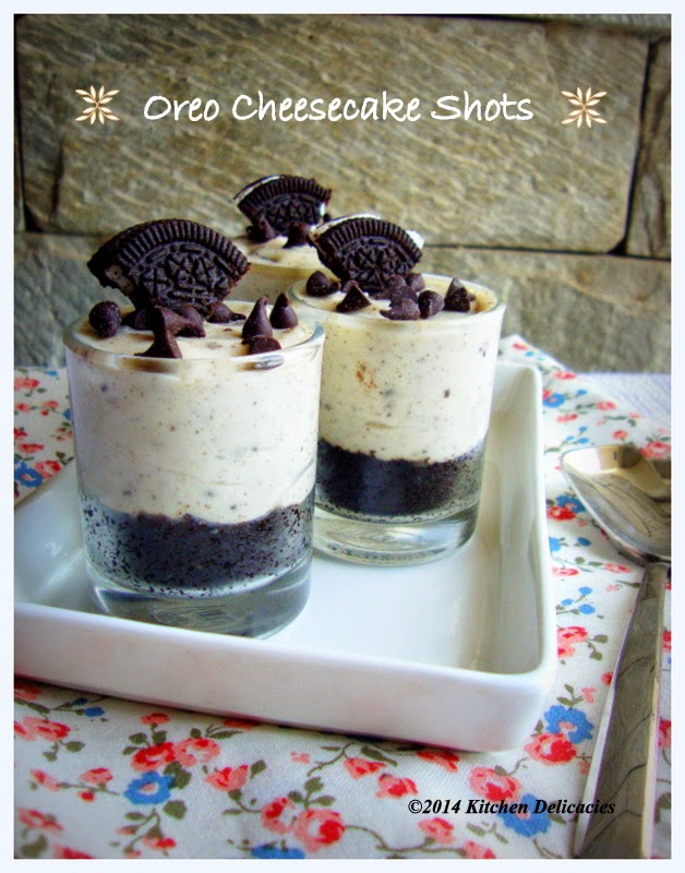 Oreo Cheesecake Shots | Kitchen Delicacies