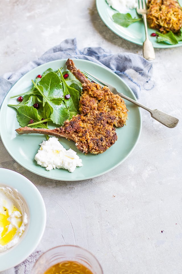 Panko Crusted Ginger Lamb Chops With Mint Labneh | Journey Kitchen