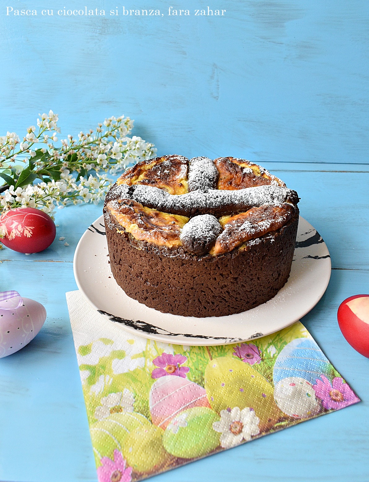 Rocsy in bucatarie: Pasca cu ciocolata si branza, fara zahar