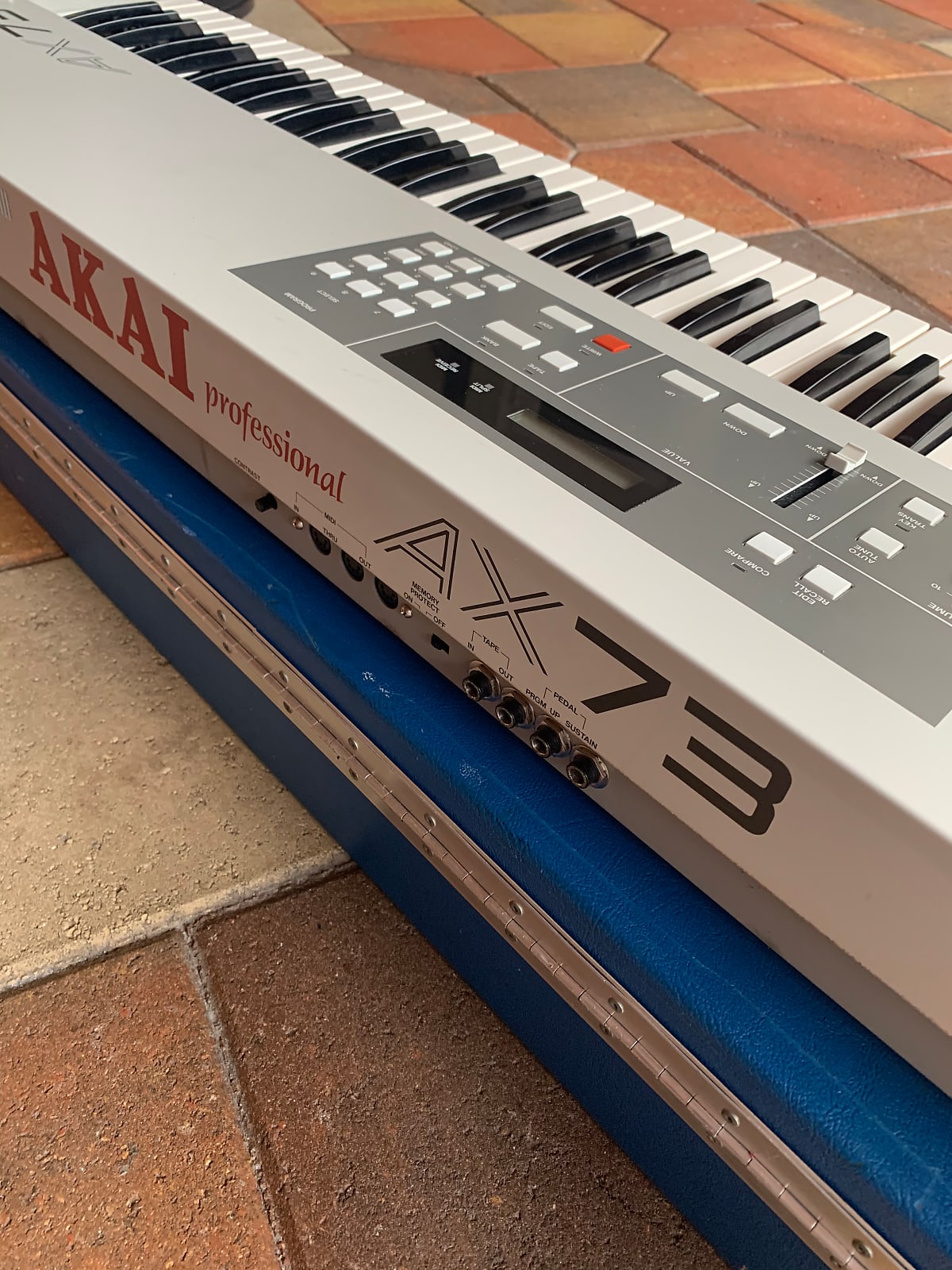 MATRIXSYNTH: Akai AX 73 1980s Synthesizer w/ Road Case & Parameter Sheet