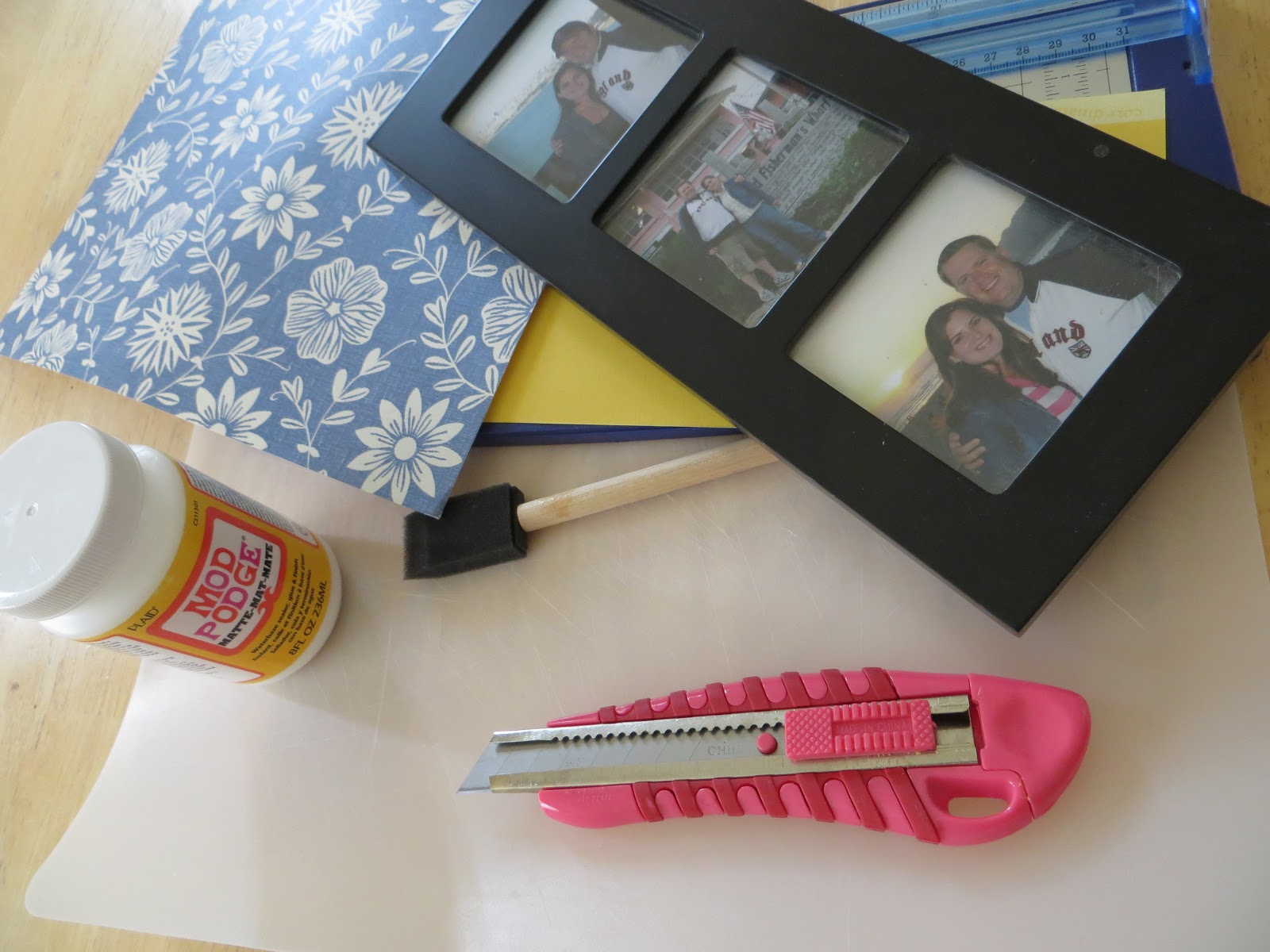 Life, among other things.: Day 26: Mod Podge Picture Frame