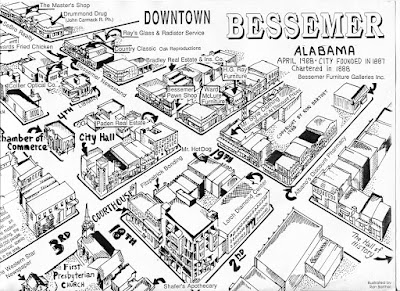 The Barthet Gallery: Pictorial Map of Bessemer, AL