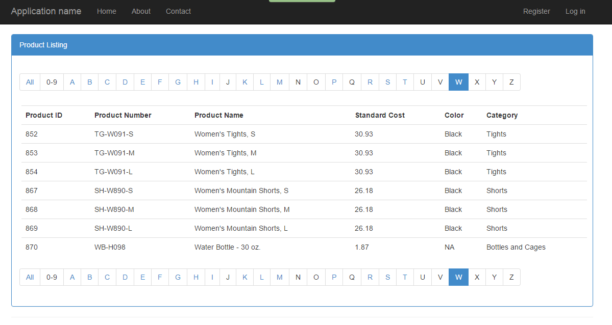 Alphabetical Paging in ASP.NET MVC (VB.NET) ~ .NET GENE