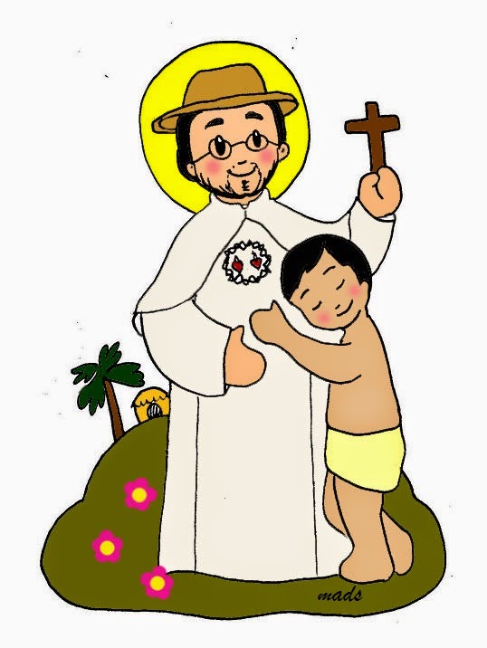 Mis ilustraciones: San Damián de Molokai