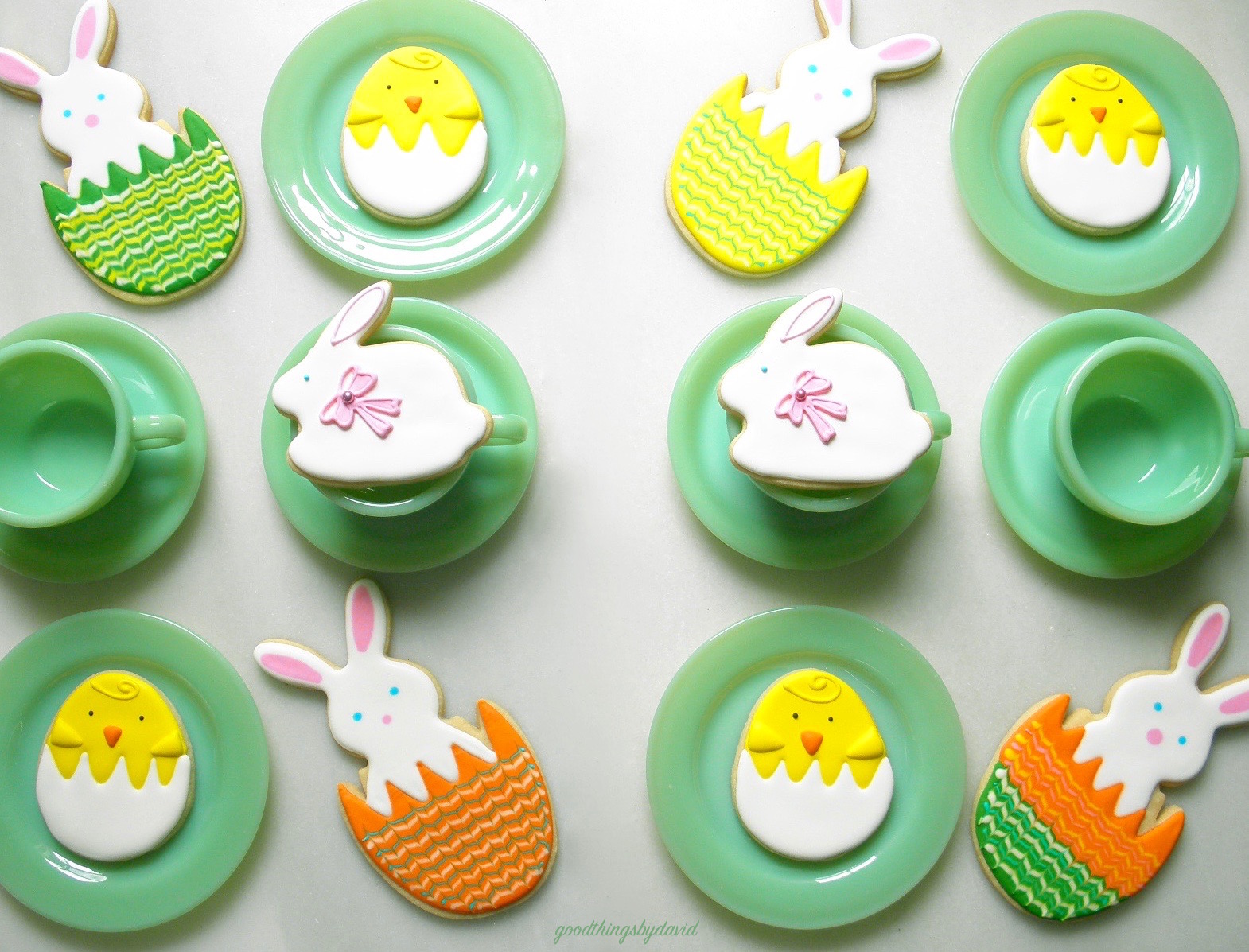 Hatching Bunny and Baby Chick Sugar Cookies