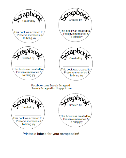 Sweetly Scrapped: Printable labels for your scrapbooks!