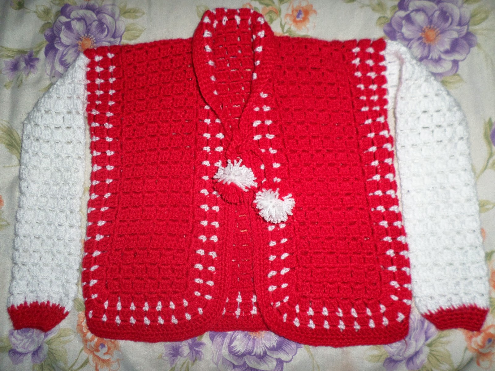 Receita de Crochê Infantil: Casaco de Crochê Infantil - tamanho 6 a 9 meses