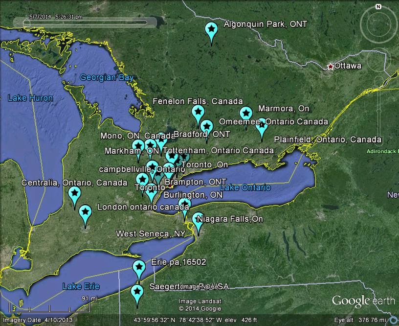 The Latest Worldwide Meteor/Meteorite News: Ontario, Canada / NY PA ...