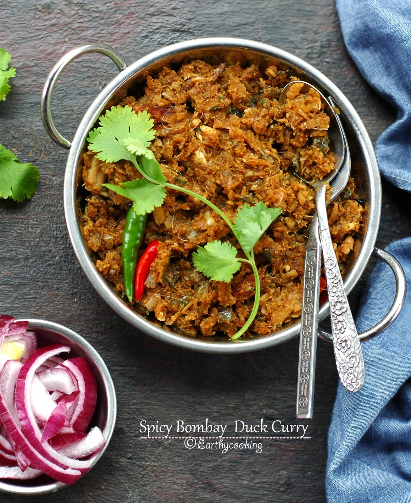 Earthycooking : Loittamacher Jhuribhaja/Spicy Bombay Duck Curry
