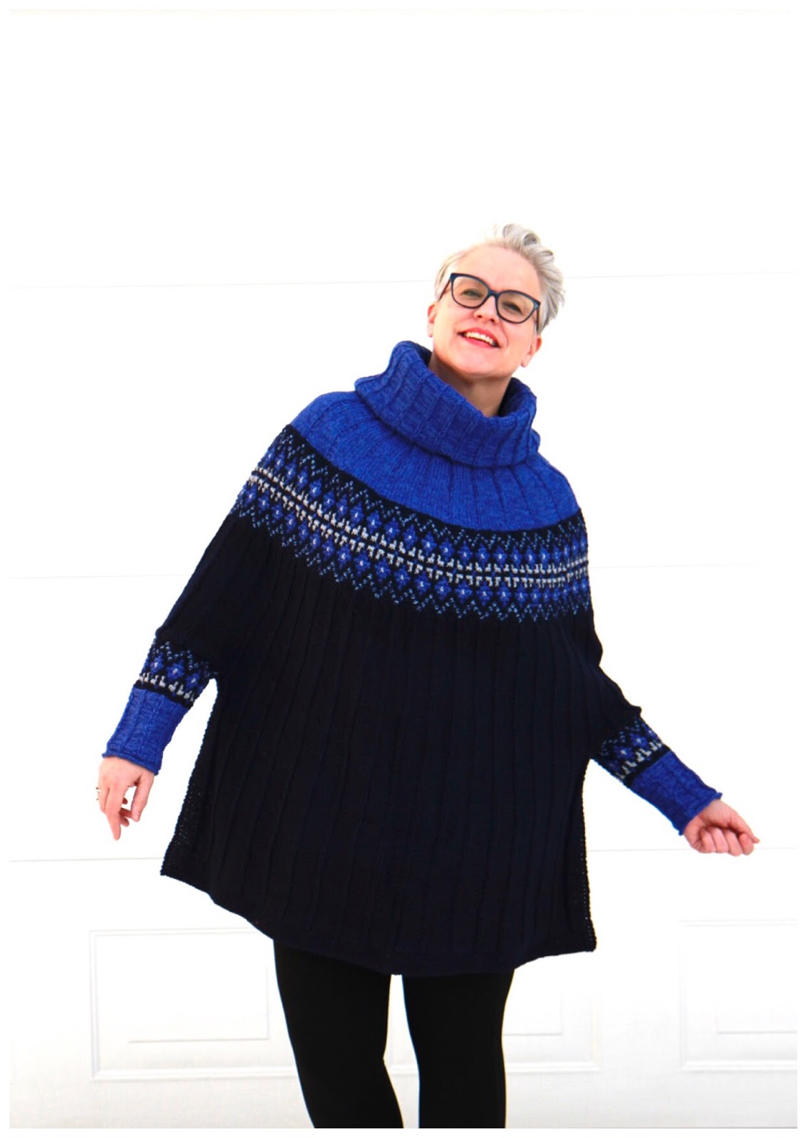 kristins røde tråd: Poncho? Genser? Poncher? Gencho?