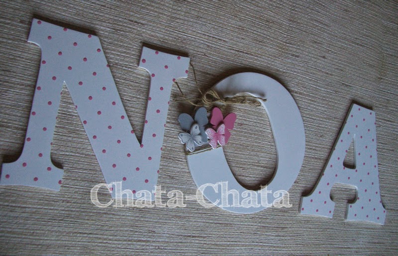 Chata-chata. Decoración infantil: LETRAS PARA NOA