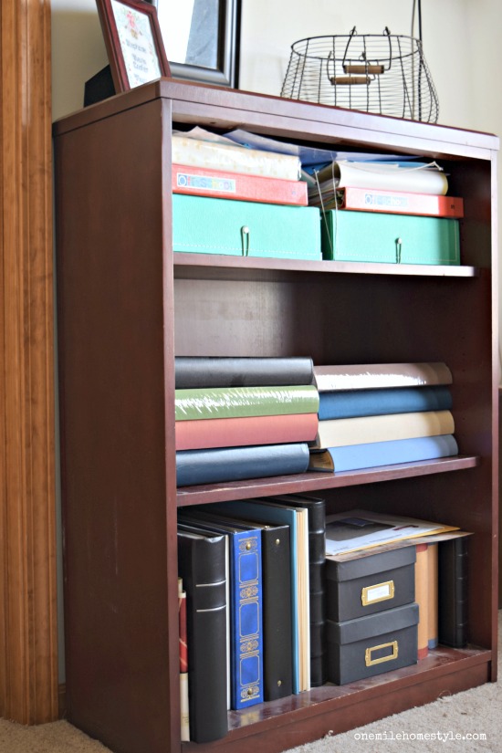 Gorgeous Metallic Blue Bookcase Makeover