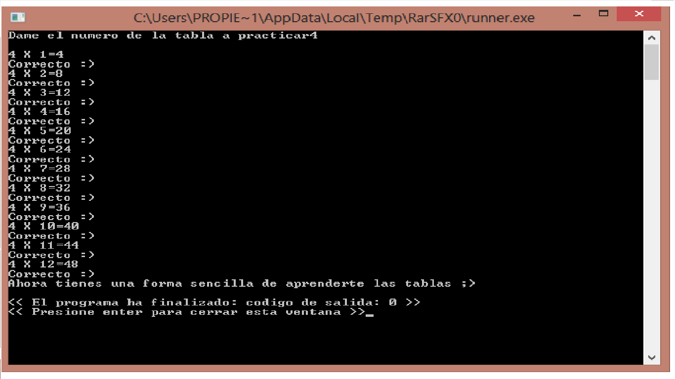 Informática III: Tablas de multiplicar