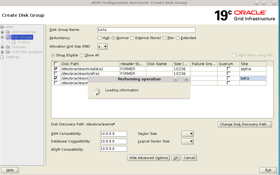 A! Help: Oracle Extended Cluster Setup on 19c