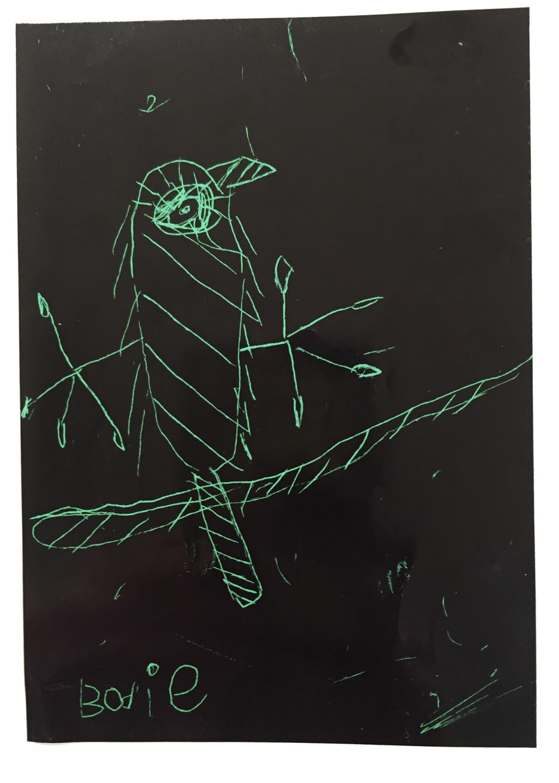 Doodlebug Dabblings: Scratch Art birds