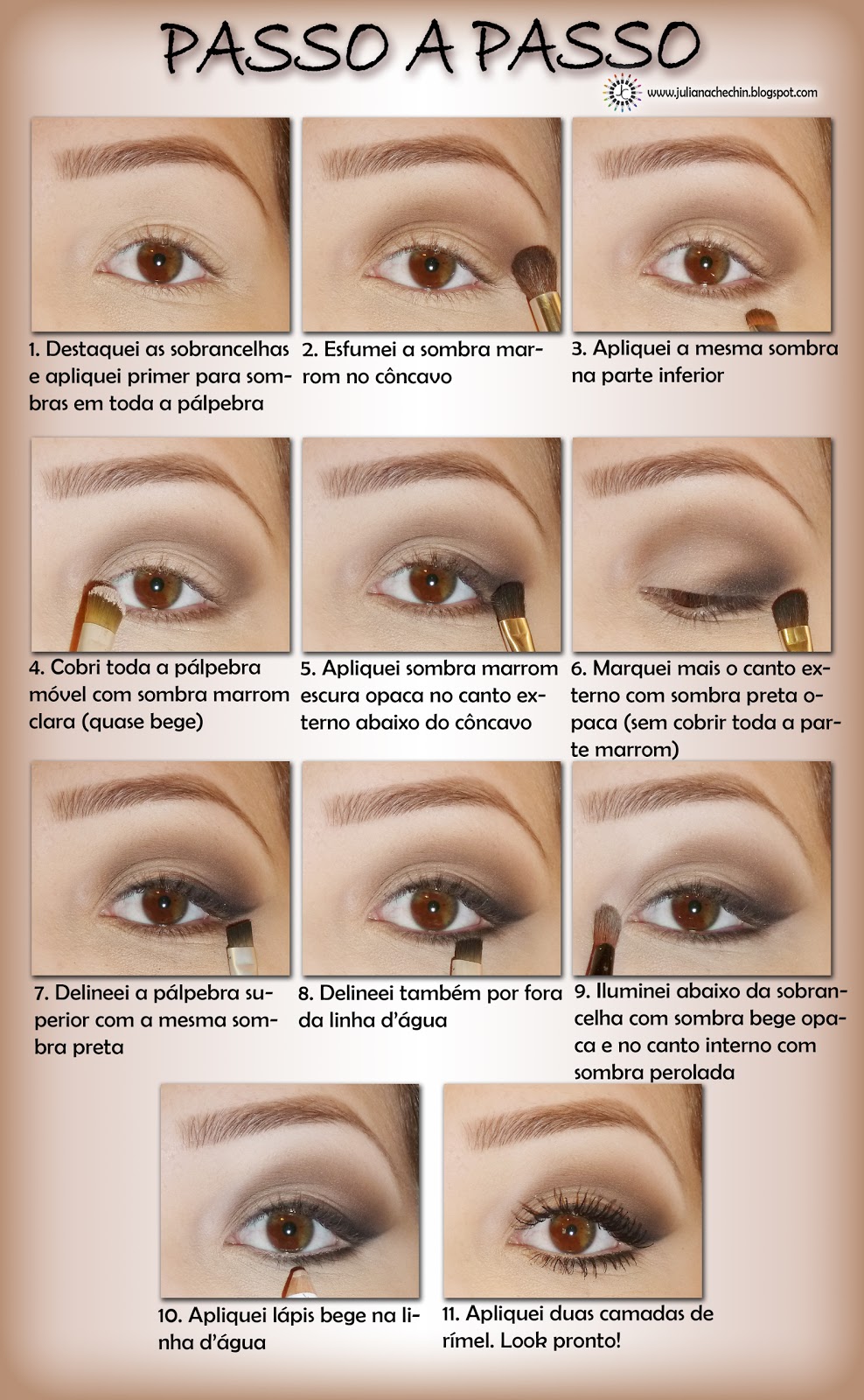 Mil faces: Tutorial de maquiagem marrom básica