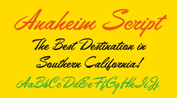 Walcott Design Fonts and Graphics: Font of the Week #4: Anaheim Script