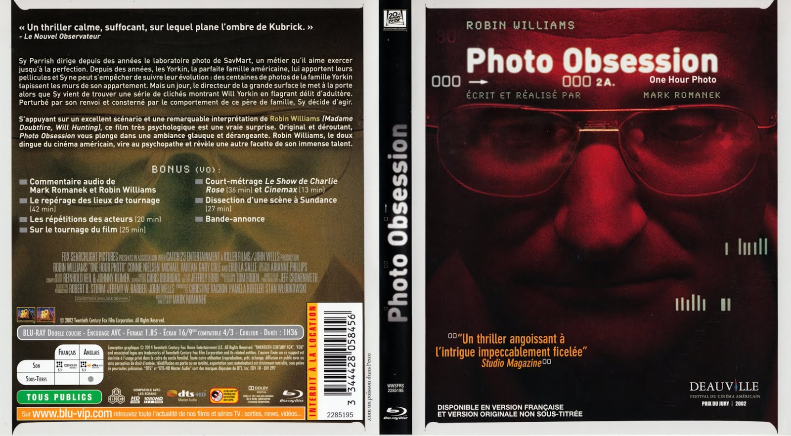 BLU-RAY JAQUETTES BLU-RAY: Photo obsession