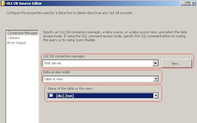 SSIS: OLEDB SOURCE TO OLEDB DESTINATION