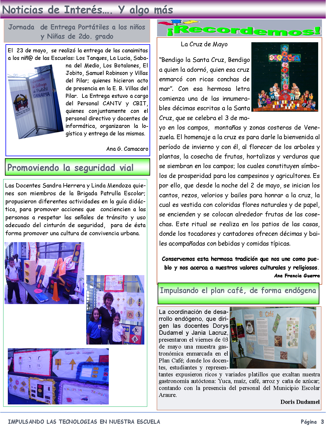 EL INFORMADOR ESCOLAR: Edición del Periódico Escolar N° 7