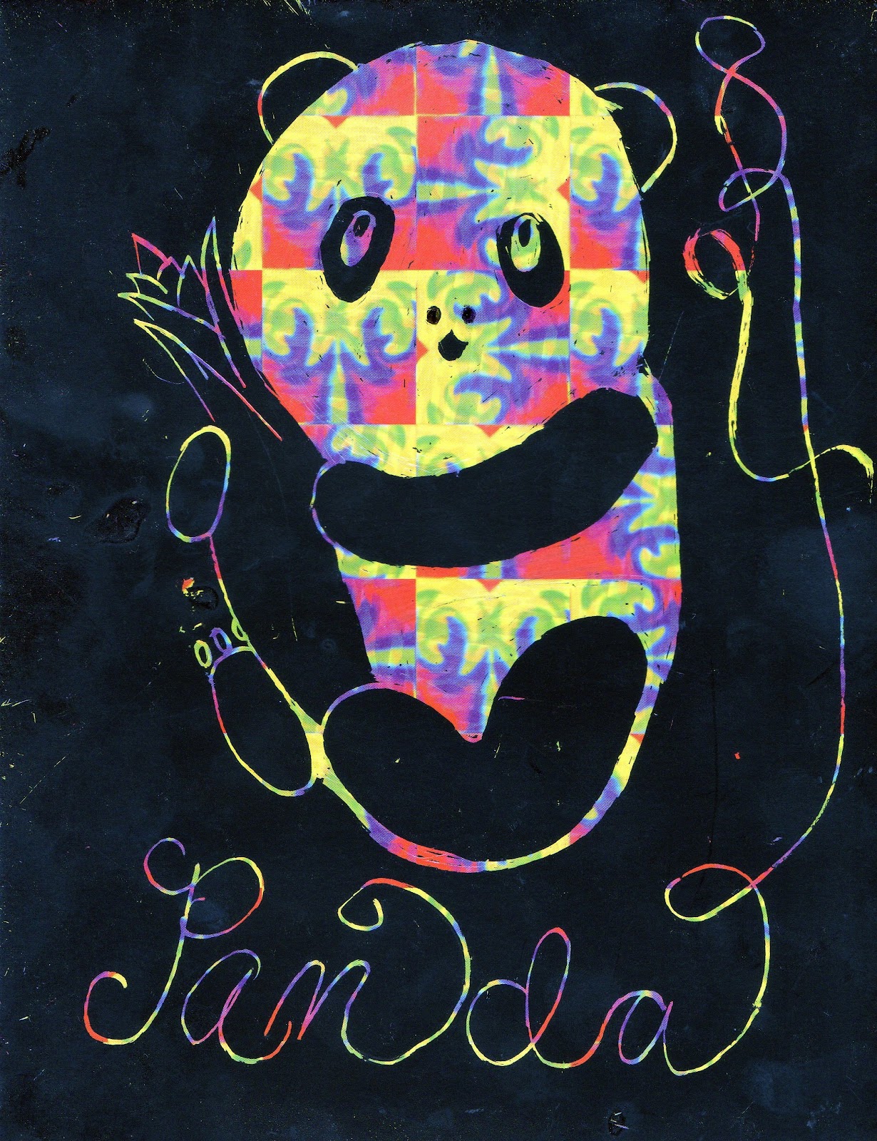 Art Squiggle: Panda Scratch Art