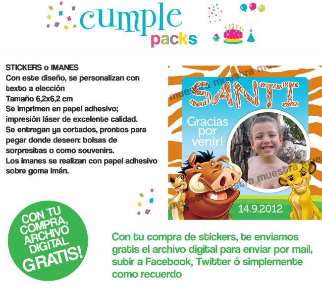 Tarjetas de cumpleaños del rey leon - Imagui