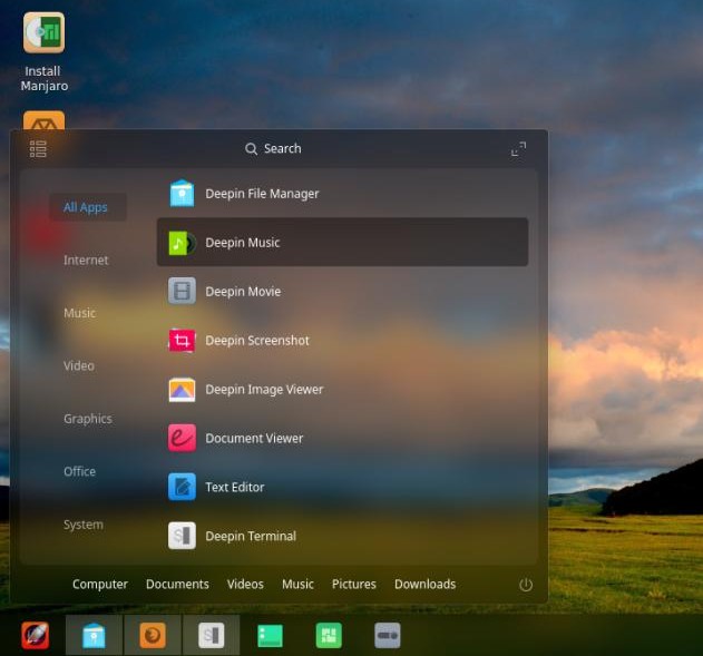 Quick Look to Deepin Desktop on Manjaro