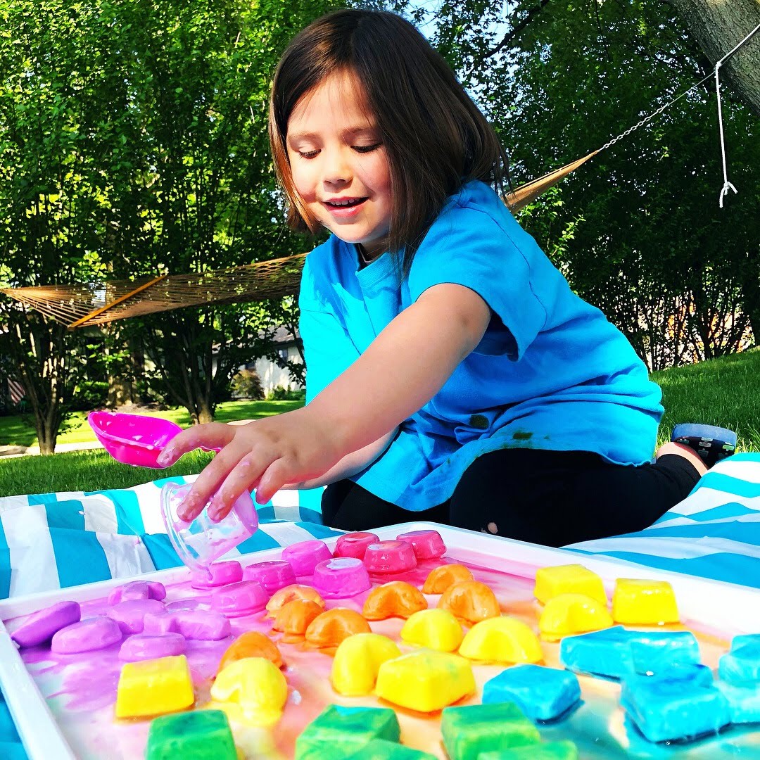 FROZEN RAINBOW GOOP | Raising Kinley