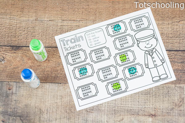 Train Number Games and Worksheets for Kindergarten | Totschooling ...