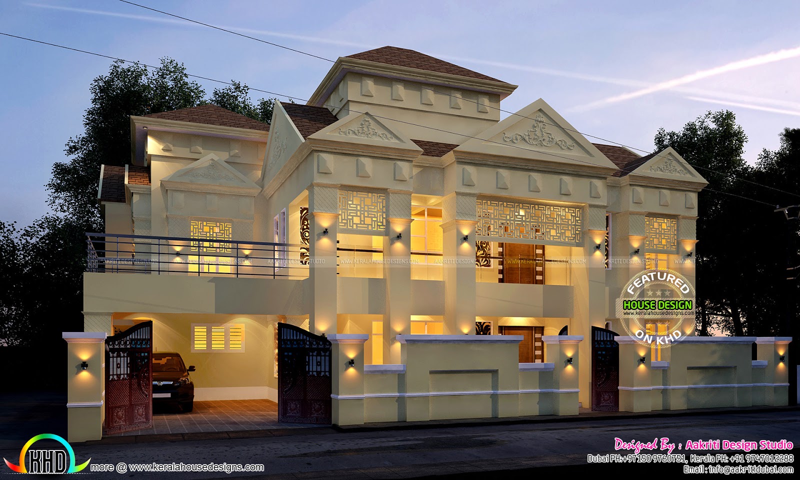 Lovely decorative home design - Kerala Home Design and Floor Plans - 9K ...