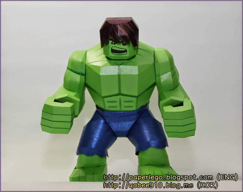 YOBEE'S LEGO MINI-FIGURE PAPER CRAFT: Complete and Making Lego Hulk ...