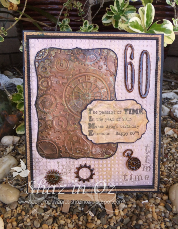 Calligraphy Cards - Shaz in Oz: WOYWW, Coke Tin with Alcohol inks ...