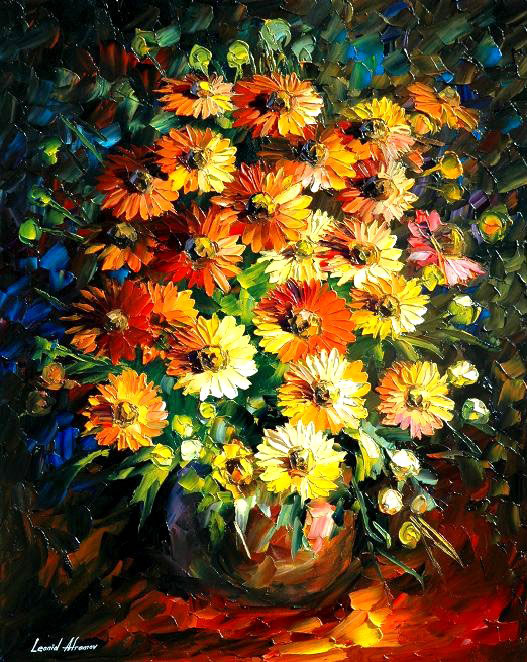 Frames And Colors: Amazing Flower Paintings By Leonid Afremov