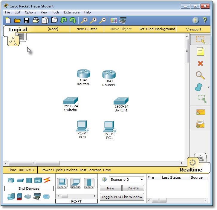 RenalDionTutorial: Menghubungkan 2 PC dengan Routing Static di Cisco ...