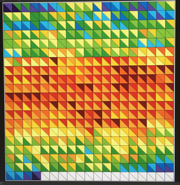 twiddletails: Temperature Quilt - 24 colors vs. 12 colors