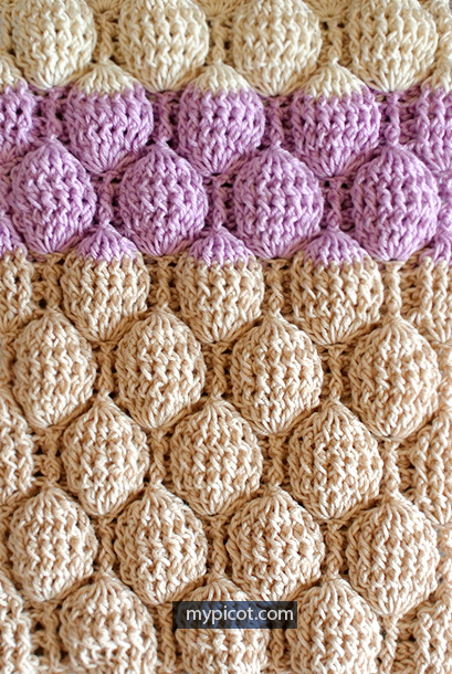ergahandmade: Crochet Bubble stitch + Diagram + Free Pattern