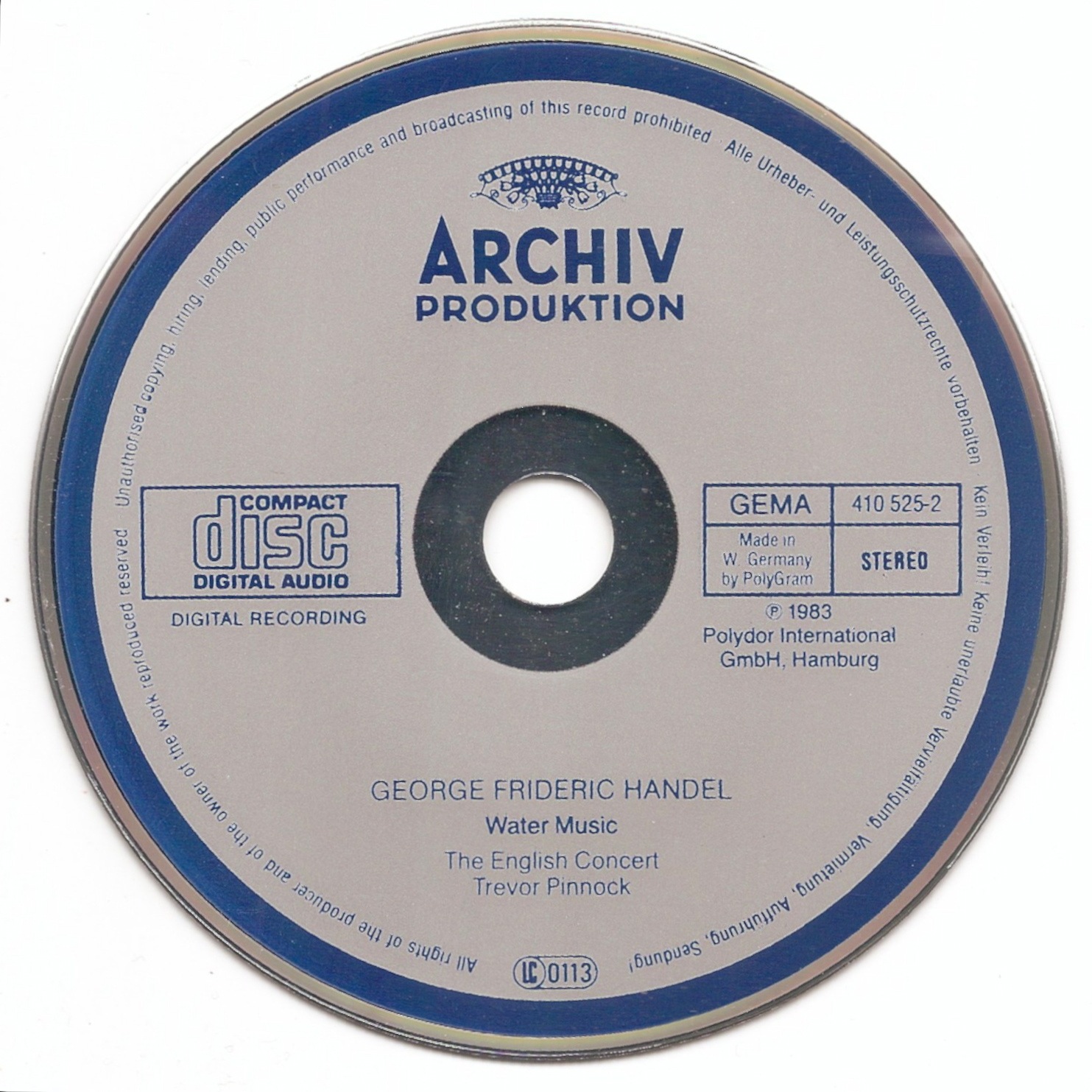 The First Pressing CD Collection: George Frideric Handel - Water Music