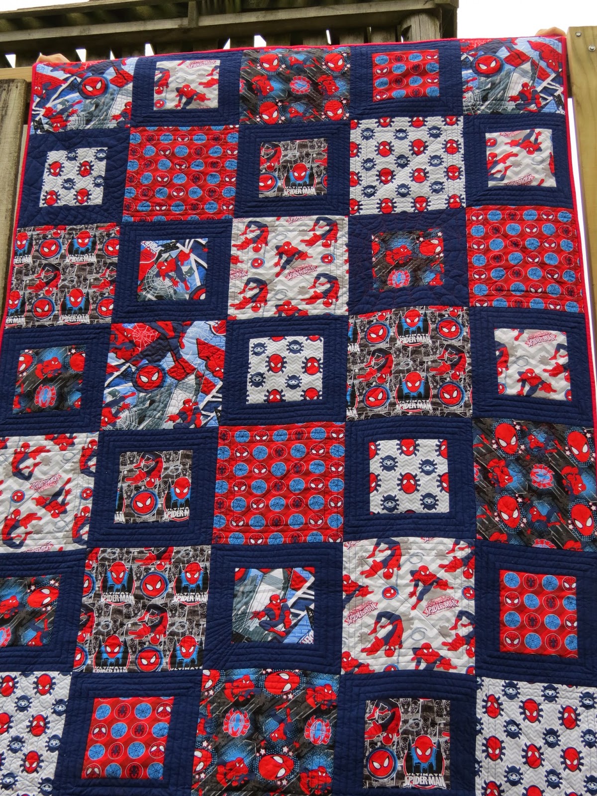 Handmade With Heart: Spiderman Quilt for Bain!