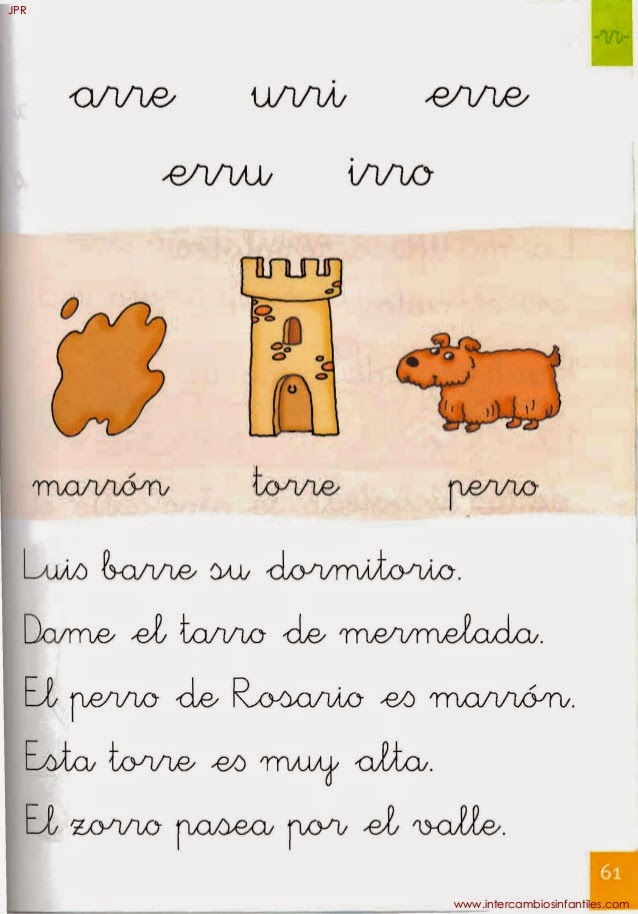 EL MUNDO DE INFANTIL: NOTA INFORMATIVA DEL LIBRO DE LECTURA "R Y RR"