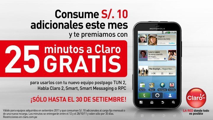 CLARO QUE TIENES MAS: Promoción Claro