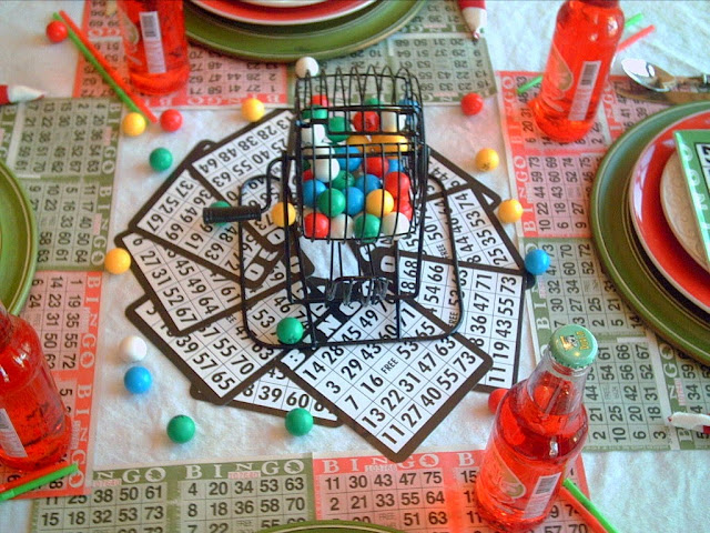 Candlelight Supper: Bingo Night Tablescape