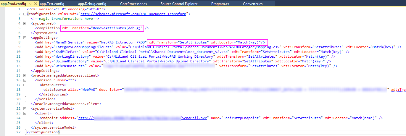 hello this is a heading: TFS 2015 build configurations and config transforms