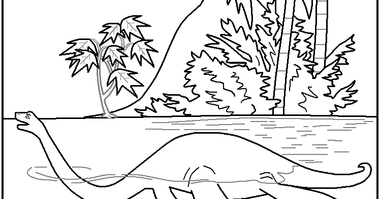Elasmosaurus Coloring Page Coloring Pages