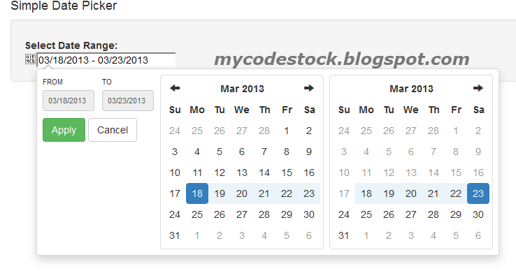 Easy To Use Bootstrap Date Range Picker Mycodestock